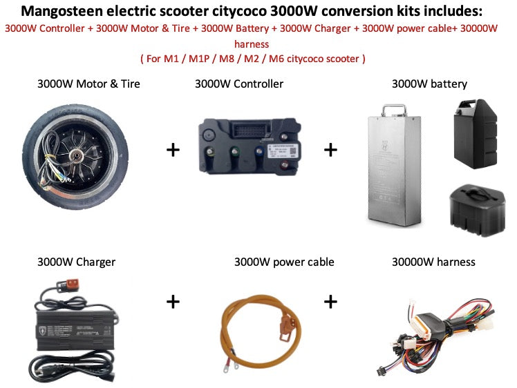 Eahora M1P Mangosteen chopper scooter 3000W conversion kits | CITI ESCOOTER